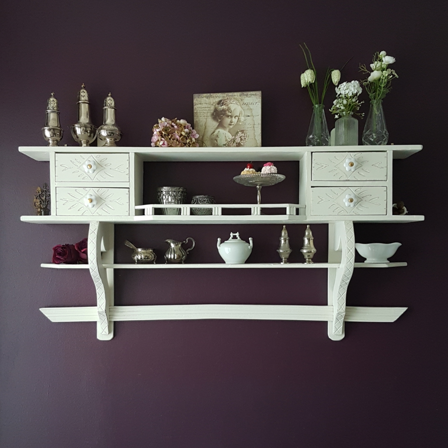 Schone Wandregal Vintage Shabby Chic Ebenbild