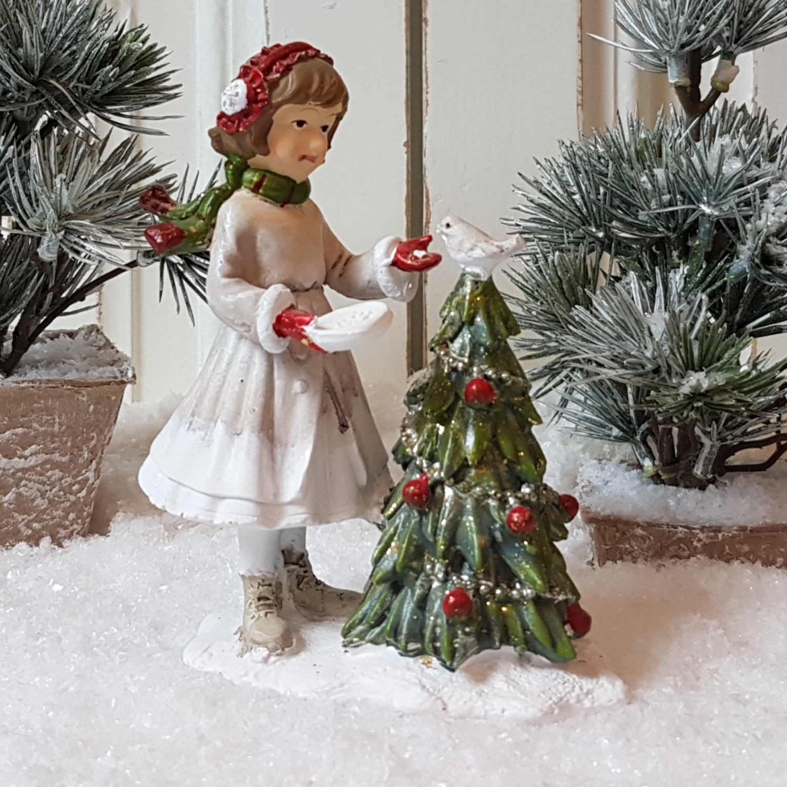 nostalgische Winterkinder – 2er-Set – 13 cm – Dekodreams Wolf